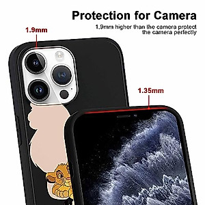 FGIAZDU 2 Pack Lion Cartoon Black Cases for iPhone 14 Pro Max Case 6.7",Soft TPU Cute Anime Pattern Cover for Girls Kids Boys,Animal Movie Character Shockproof Protective Funda for iPhone 14 Pro Max