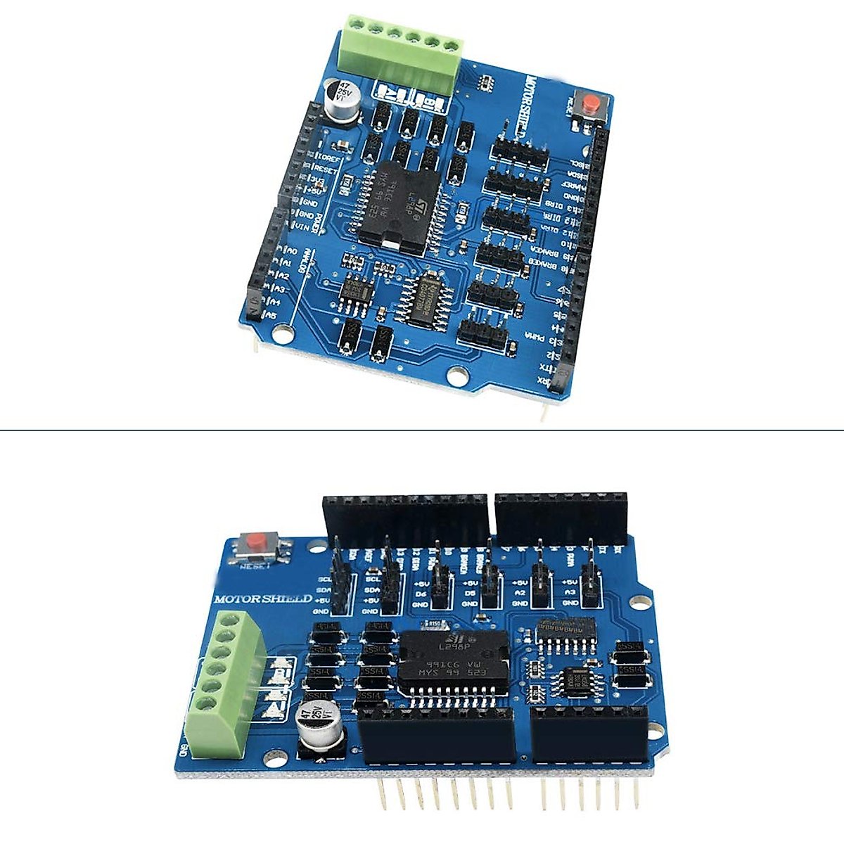 KOOBOOK 1Pcs L298P Shield R3 Motor Driver Module Expansion Board H-Bridge 2A for Arduino UNO 2560