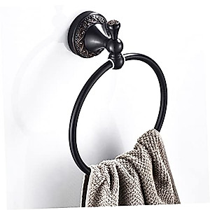 Black Towel Holder Black Towel Ring Towel Rack Black Vintage Black Bronze Brushed Towel Ring Round Black Towel Rack
