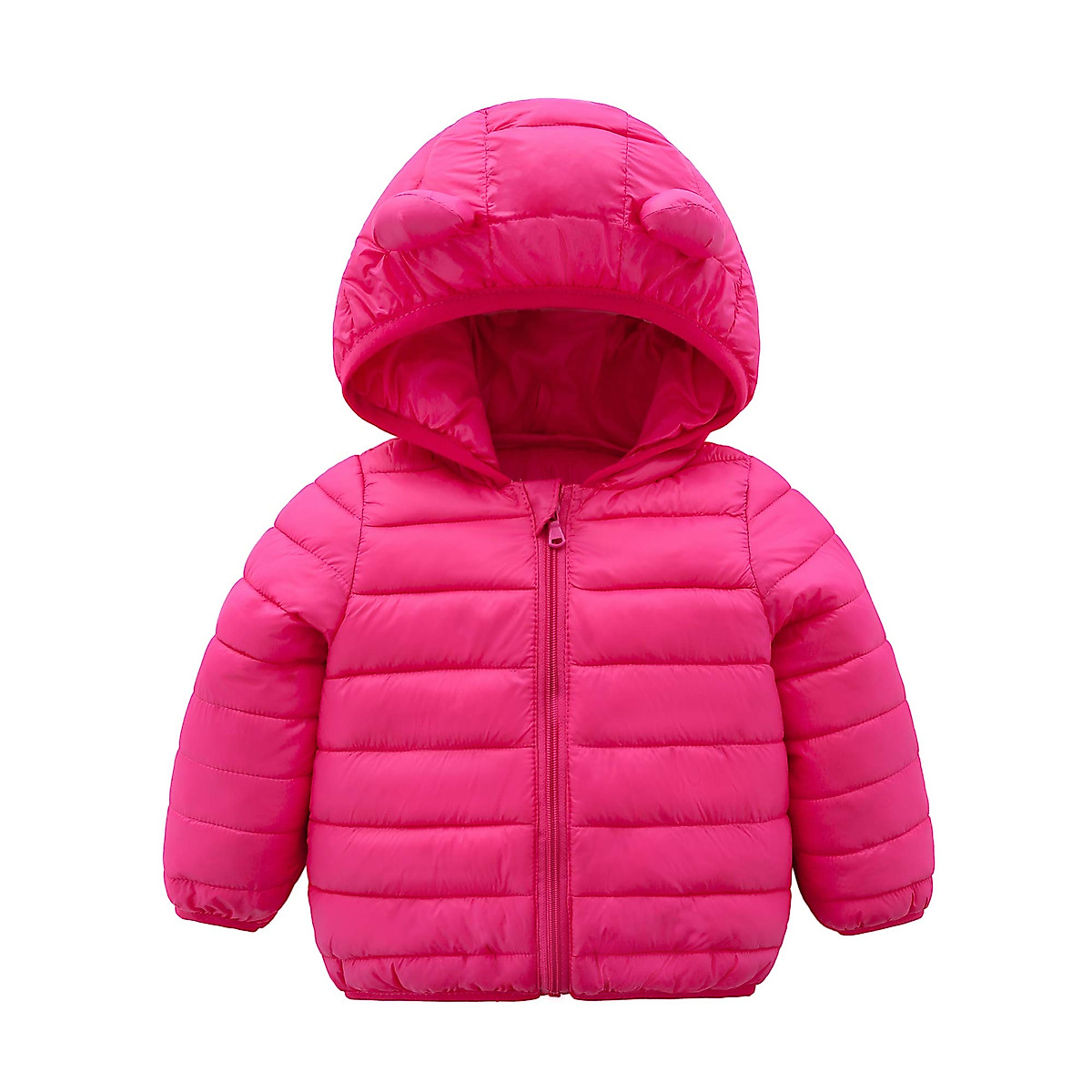 CECORC Winter Coats for Kids with Hoods Light Puffer Jacket for Girls | Baby, Infants, Toddlers, 2T,Rose