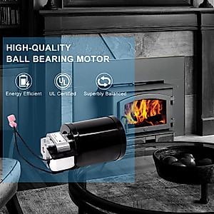 Adviace Replacement Blower Motor for Lopi Freedom Bay & Freedom II & Answer & Revere, Avalon Olympic Wood Stove Insert, 99000137 99000123 99000190 99000126 99000128 99000133 Blower Fan
