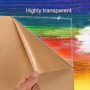ALPOSUN Acrylic Sheet 12” x 12” x 1/8”, 2 Pack Clear Cast Plexiglass Sheets, Glass Alternative for DIY Display Projects, Sign, Stand, Photo Frames, Handcraft, Painting