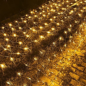 Dazzle Bright 40FT 200 Count Christmas Mini String Lights + 360 LED 12FT x 5 FT Christmas Net Lights