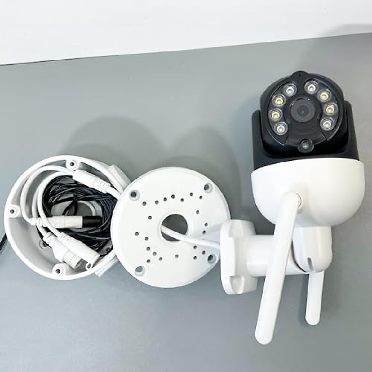 Universal Bullet Security Camera Junction Box Mount Bracket(8 Pack),Waterproof Aluminum Junction Box for IP Camera Electric Enclosure, Indoor/Outdoor Wall Ceiling Mount Hide Cable Junction Base Boxes