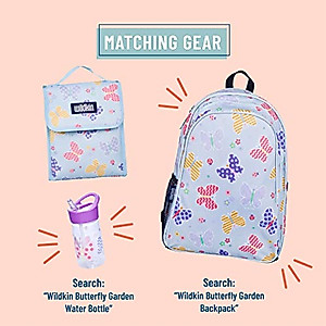 Wildkin Kids Insulated Lunch Bag for Boys & Girls, Reusable Lunch Bag is Perfect for Daycare & Preschool, Ideal Size for Packing Hot or Cold Snacks for School & Travel Lunch Bags (Butterfly Garden)
