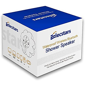 Elecstars Shower Speaker, Water Resistant Bluetooth Waterproof Speaker with Wireless Handsfree Portable Speakerphone, Strong Suction Cup - Best Gift for Women Teens Kids Children Girls Boys (Blue)