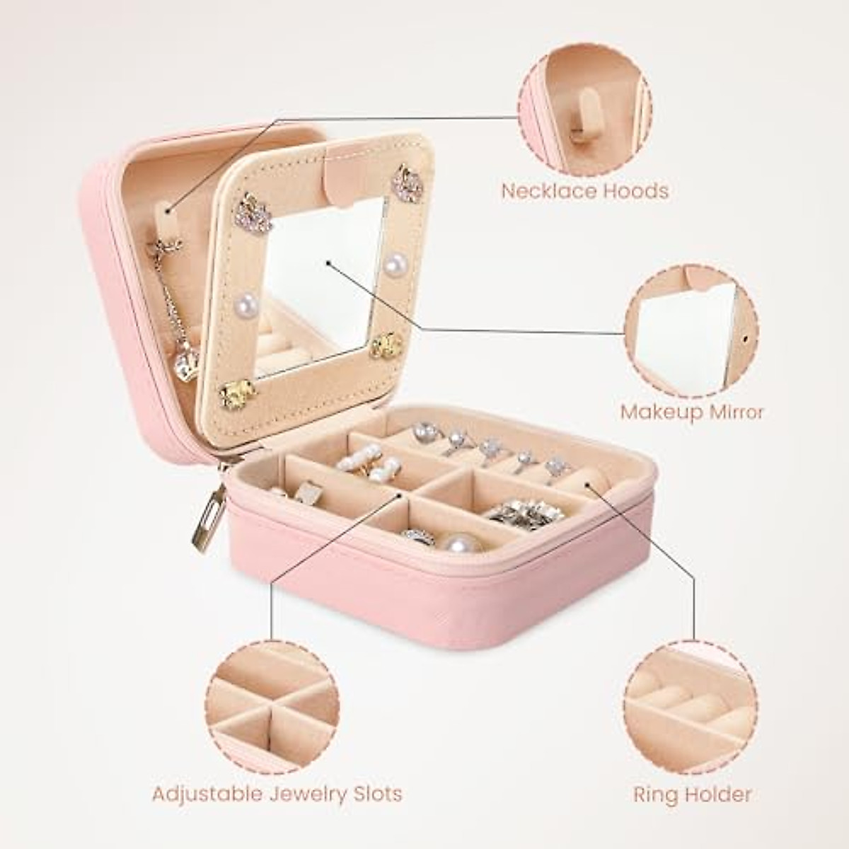 SANDJEST Stainless Steel Slider Tumbler With Handle 40oz & Jewelry Case with Initial Y