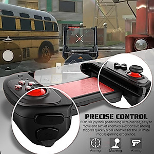 arVin Wireless Gaming Controller for iPad/Mini/Air/Samsung Galaxy Tab/HUAWEI MatePad/Yoga Tab[within 5-11"] Gamepad Joystick for iPhone 15/14/13 Pro Max/Galaxy 23/22/21/PC/Call of Duty Mobile/Genshin