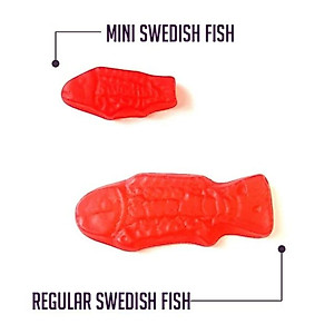 Swedish Mini Fish Candy Soft & Chewy - 3 Pound Bulk Pack of Red Swedish Fish