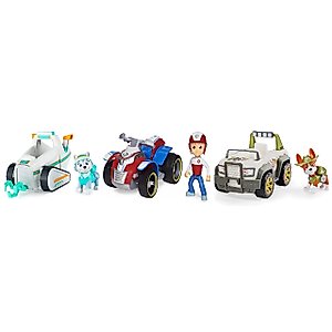 Blizy Paw Patrol Everest's Snow Plow, Paw Patrol Ryder's Rescue ATV & Paw Patrol, Jungle Rescue, Tracker’s Jungle Cruiser.