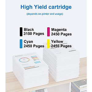 OGOUGUAN 206X Toner Cartridges Compatible for HP 206X 206A W2110X W2110A Work for HP Color MFP M283fdw M283cdw M283 Pro M255dw M255 Series Printer,4 Pack High Yield (with Chip)