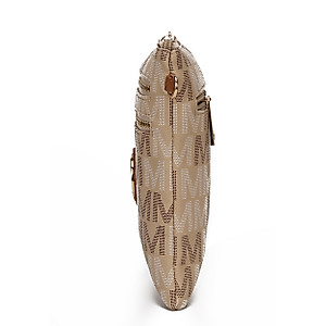 MKF Crossbody Bags for Women, Wristlet Strap – PU Leather Shoulder Handbag – Small Crossover Messenger Purse Burgundy