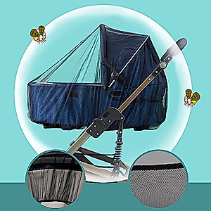 Mosquito Net for Stroller - 2 Pack Durable Baby Stroller Mosquito Net - Perfect Bug Net for Strollers, Bassinets, Cradles, Playards, Pack N Plays and Portable Mini Crib (Black) … …