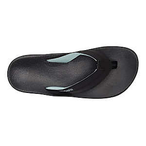 Columbia Women's Tidal Ray PFG Flip Sport Sandal, Black/Icy Morn, 12