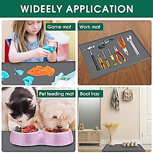 Synrroe Under Sink Mat Kitchen Cabinet Tray - 34" x 22", Flexible Waterproof Silicone Made, Disifenction Surface,Easy to Clean, Durable Under Shelf Liner, Non-Slip Surface