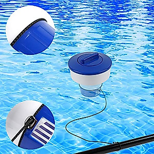 6 Pieces Pool Chlorine Floater Leash, Tether Floating Chlorine Dispenser to Pool Vacuum Hose Used to Protect Pool Chlorine Float from Collision Damage
