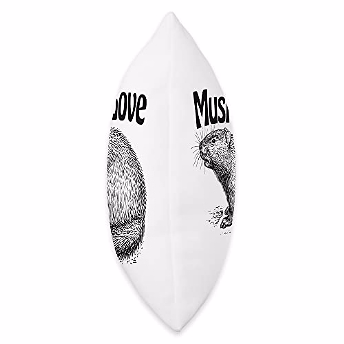 Muskrat Love Cute and Funny Unusual Family Pet Throw Pillow, 16x16, Multicolor