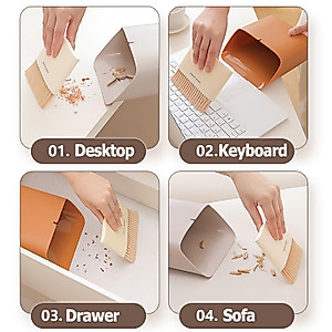 Mini Dustpan and Brush Set, multipurpose Cleaning,Storage,Wall mounted Small Broom and Dustpan Set for Kitchen/Desktops/Bedroom