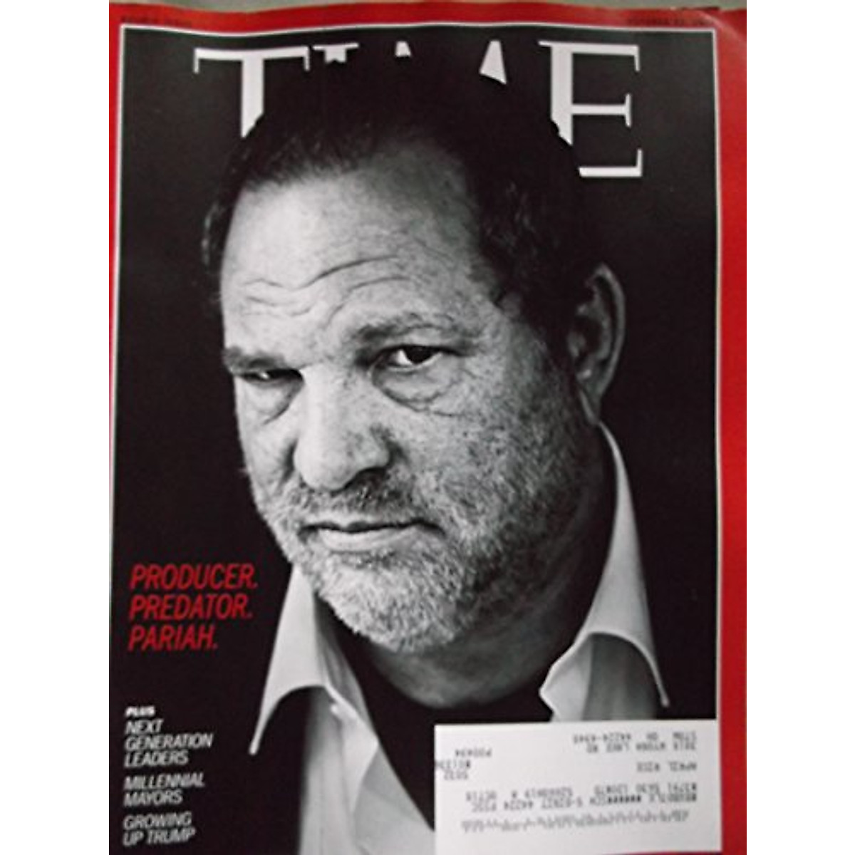 Time Magazine October 23 2017 Harvey Weinstein on the Cover Producer, Predato ,Pariah