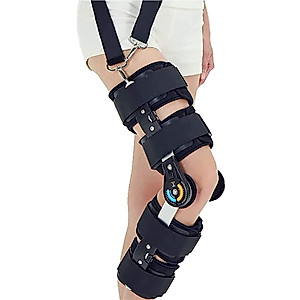 XBJYDMBDD ROM Knee Brace Hinged Knee Brace Patella Injury Fixator Bracket Medical Orthopedic Protector Adjustable Leg Stabilizer Knee Orthosis Splint Adjustable Knee Immobilizer