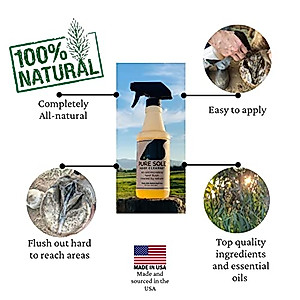 Pure Sole Hoof Cleanse - All Natural Formula with Thrush Fighting Ingredients to Maintain a Healthy Hoof and Frog - 16 oz. Spray