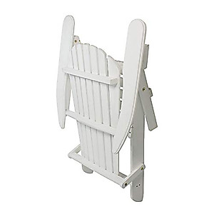 Northlight 36" White Corona Classic Folding Wooden Adirondack Chair