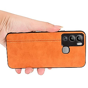 Phone Case for Infinix Hot 12i, Case for Infinix Hot 12i Cow-Like PU Leather Style Protector Cover, Non-Slip Shockproof Cover for Infinix Hot 12i Case