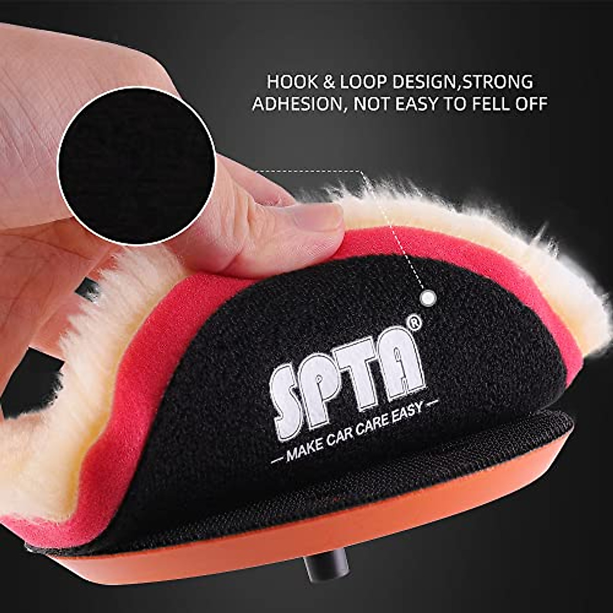 Wool Polishing Pads, SPTA 2Pcs 5 Inch (125mm) Wool Cutting Pad, Yellow Wool Buffing and Polishing Pad Set, Wool Buffing Wheel for Medium Cut for 5Inch Car Polisher Polishing, Buffing and Cutting