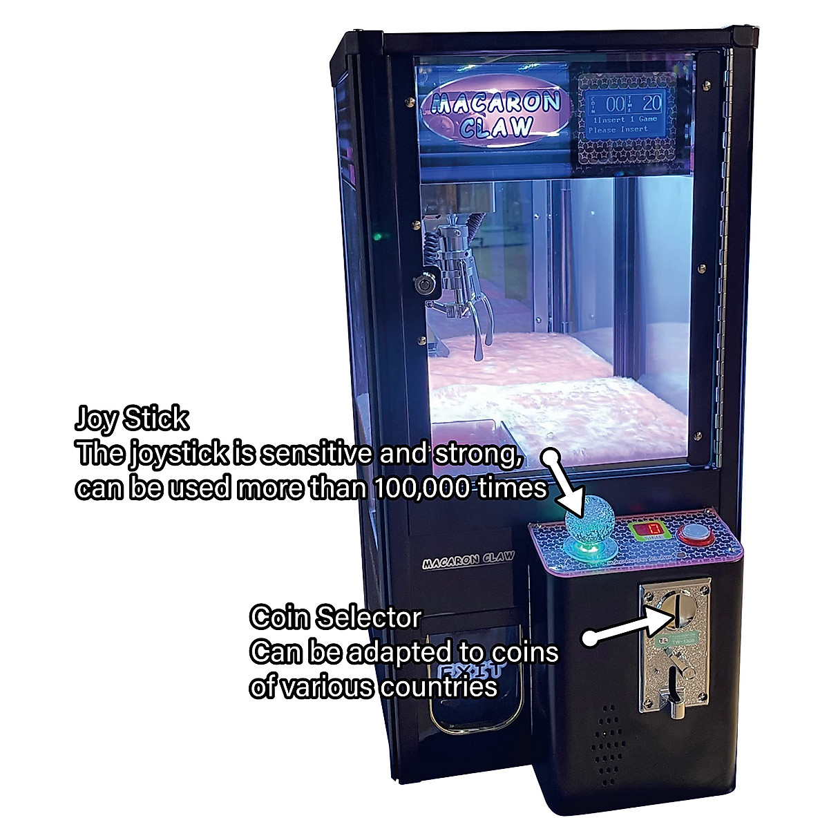 LUHAO Mini Claw Machine Crane Machine for Children -Black- (Pre Order Product)