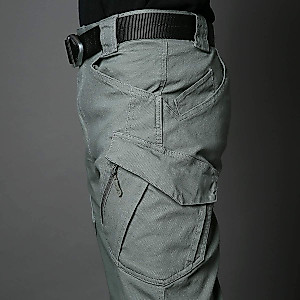 CARWORNIC Gear Men's Hiking Tactical Pants Lightweight Cotton Outdoor Military Combat Cargo Trousers Dark Gray