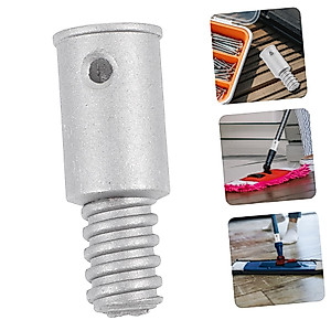 HEALLILY 2pcs Adapter Telescopic Rod Threaded Tip Repair Tip for Extension Pole Extension Pole Threaded End Connector Telescoping Pole Broom Extension Pole Adapter Mop Stick Household Metal