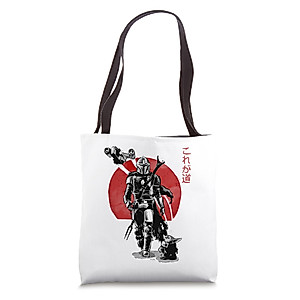 Star Wars: The Mandalorian & The Child Kanji Ink Portrait Tote Bag