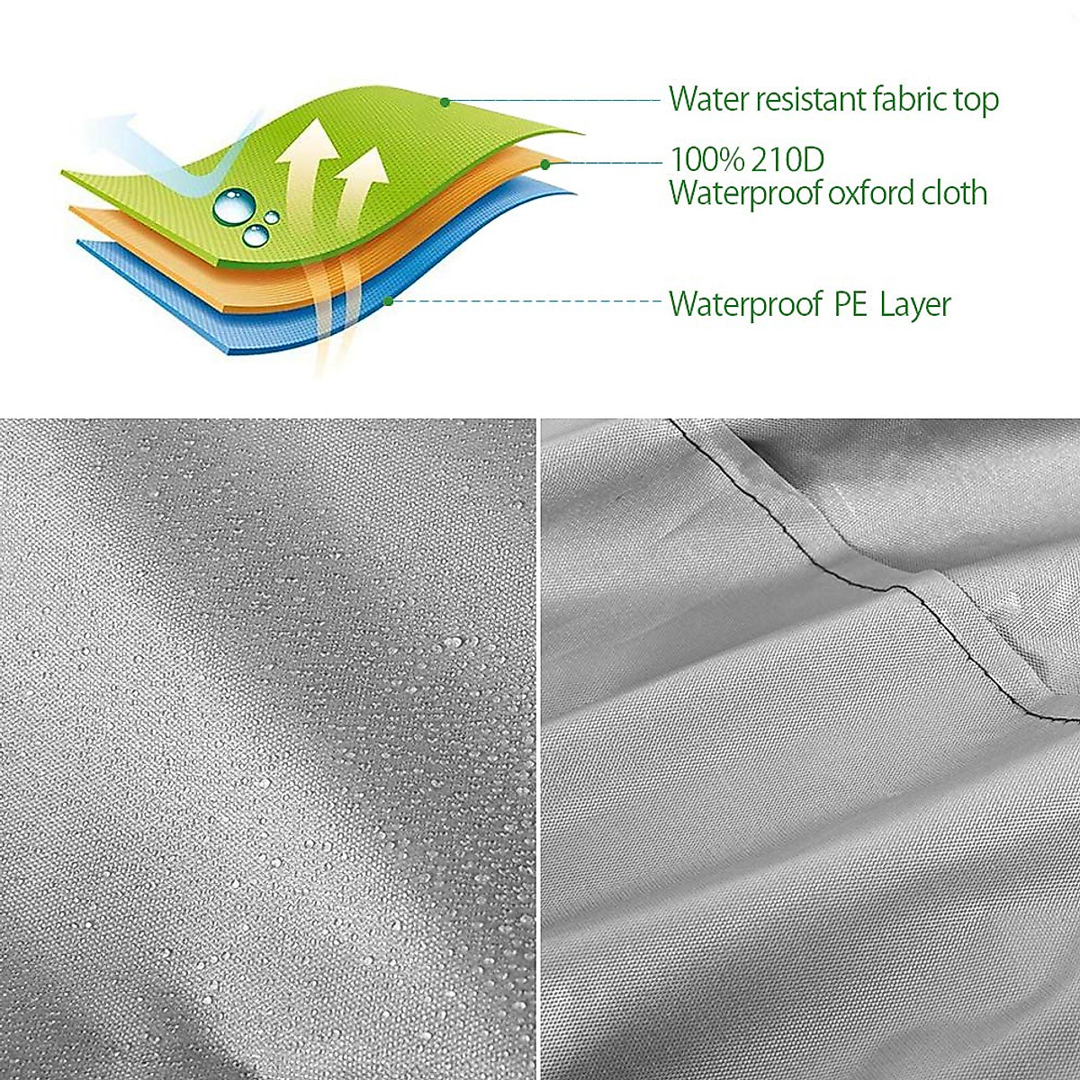 Patio Hanging Egg Chair Cover Heavy Duty Waterproof Patio Outdoor Wicker Swing Seat Cover Chair Garden Furniture Protective Cover UV Resistant 75 x 45inch (Grey)