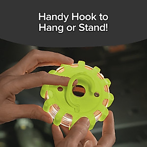 Lizard Flare Flameless LED Road Flares, As Seen On TV Magnetic Safety Flares for Emergency Kit for Vehicles, 15 LED Lights with 9 Safety Modes, DOT Compliant, 1 Count, Holiday Gift