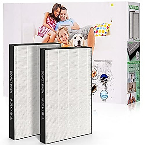 2 pack KC-850U Filter Compatible With Sharp Air Purifier Replacement KC-850U Filter HEPA, Replacement Part # FZ-C100HFU