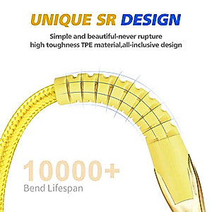 KINPS MFI Certified (10ft/3m) USB C to Lightning Fast Charging Cable Compatible with iPhone 12 Pro Max/12 Pro/12/11Pro/11 Pro Max/X/XS, Supports Power Delivery(for Use with Type C Chargers), Yellow