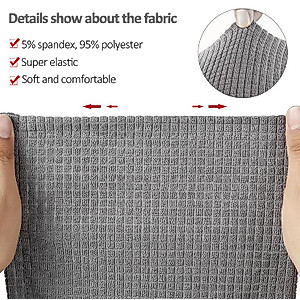 Yogsey 2 Pcs Stretch Couch Arm Covers Anti- Slip Armchair Cover Stretch Armrest Cover for Chairs Recliner Sofa Stretch Armrest Covers Furniture Protector Washable Armchair Slipcovers