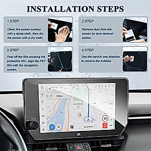 BIBIBO for 2023 Toyota RAV4 Screen Protector for 2023+ Toyota RAV4 Navigation Display,2023 RAV4 10.5 inch Touchscreen 2PCS PET Nano Protective Film High Definition Crystal Clear Shield
