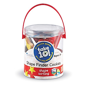 Learning Resources Take 10! Shape Finder Cookies, Early Vocabulary Skills, Gross & Fine Motor Skills, Ages 3+