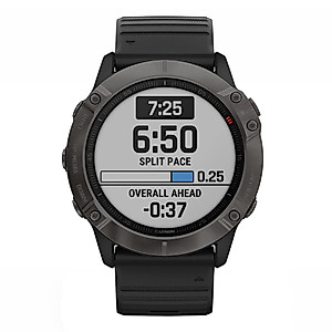 Garmin 010-02157-10 Fenix 6X Sapphire Multisport GPS Smartwatch Carbon Gray DLC Bundle with Premium 2 YR CPS Enhanced Protection Pack