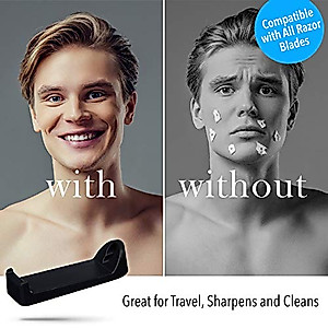 RazorPit Men's Razor Blade Sharpener, Black