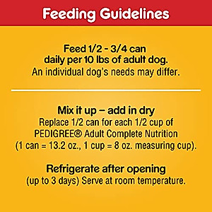 PEDIGREE CHOICE CUTS IN GRAVY Adult Canned Soft Wet Dog Food with Beef, 13.2 oz. Cans 12 Pack