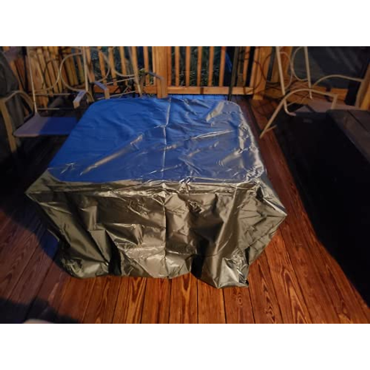 YWWQYBYQ Outdoor Coffee Table Cover,48"(L) x 24"(W) x 28"(H),Outdoor Lawn Waterproof Garden Furniture Cover,Durable Windproof, Fits Rectangle Patio Table