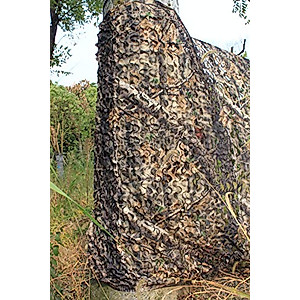 AUSCAMOTEK Camo Netting Camouflage Net for Deer Blind Material Soft Quiet -Brown 5x10Ft