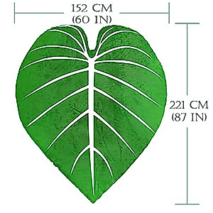 Giant Leaf Shaped Blanket Big Green Leaf Throw Blanket, 87*60 inches Cute Plant Blanket, for Bed, Sofa...