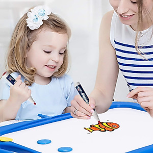 Easel for Kids, Double Sided Dry Erase Board and Chalkboard, Height Adjustable Drawing Board with Painting Accessories for Toddlers Boys and Girls