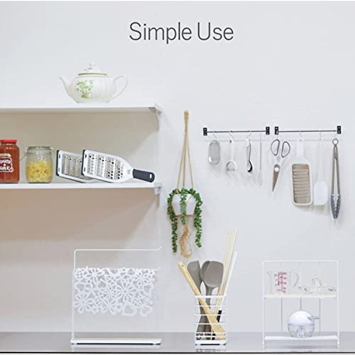 Pearl Metal Simple Use CC-1682 Chopsticks, Vegetable Chopsticks, 13.0 inches (33 cm), Silicone, Dishwasher Safe, W Gray