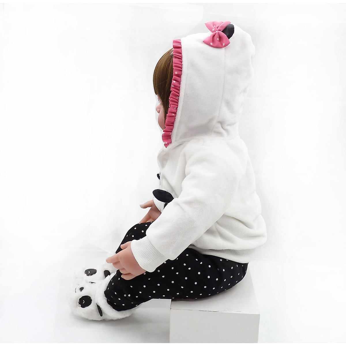 Reborn Baby Doll Clothes for 17-19 inch Reborn Dolls Cute Panda Baby Doll Outfits Set 4 Pieces of Pack