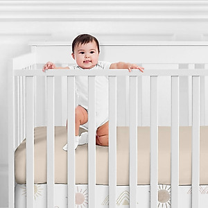 Sweet Jojo Designs Taupe Girl or Boy Fitted Crib Sheet Baby or Toddler Bed Nursery - Solid Color Cotton Gender Neutral for Boho Desert Sun Mountain Collection