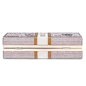 Covelin Dollar Clutch Purse for Women from, Rhinestone Evening Handbag Money Bag Pink